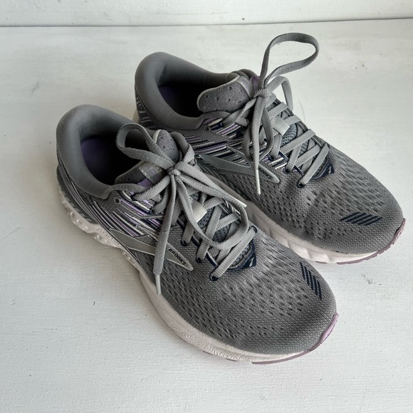 Brooks | Shoes | Brooks Gray And Purple Running Shoes Size 8 | Poshmark